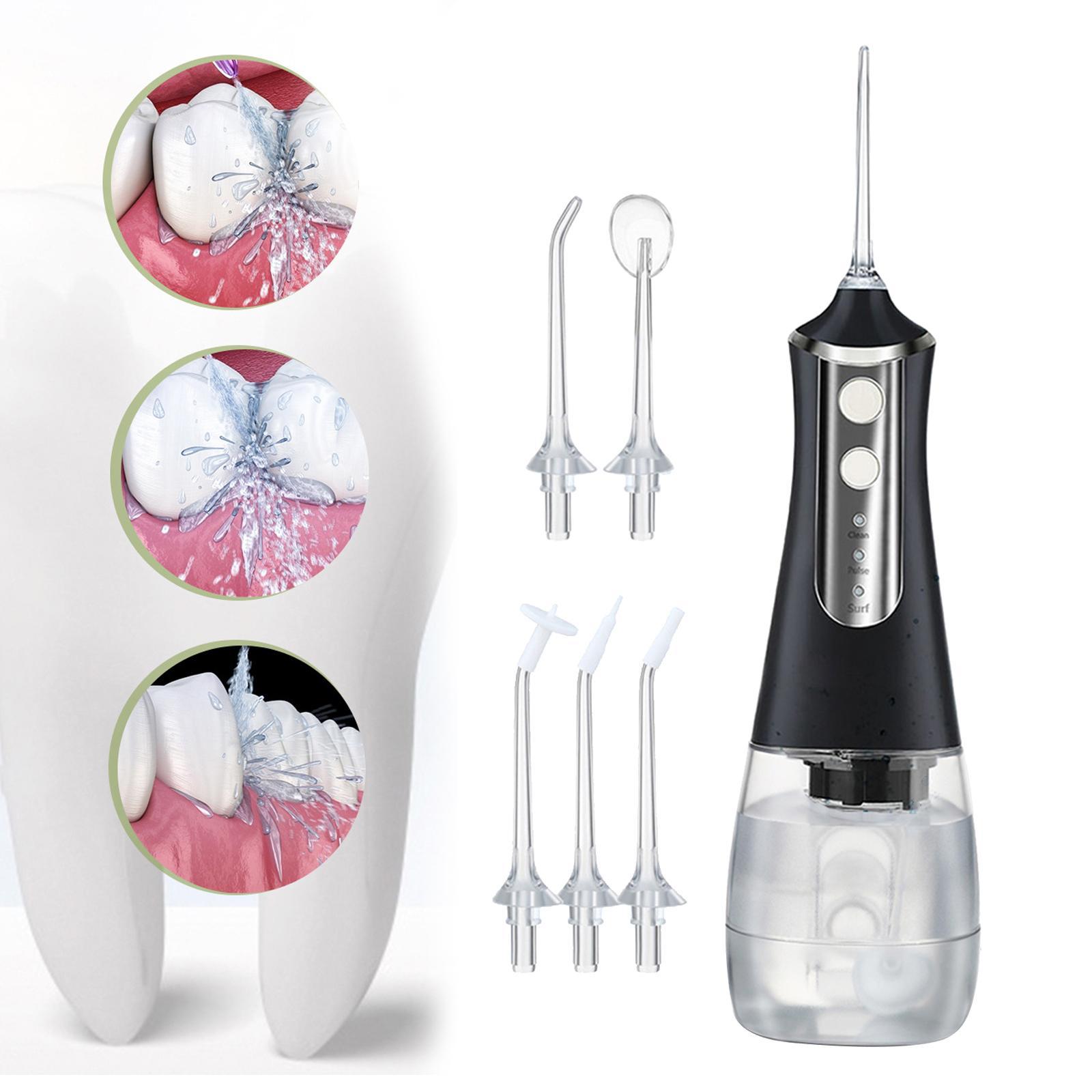 Орален иригатор BYONDSELF, 350 мл, 5 включени дюзи, 3 нива на налягане ...