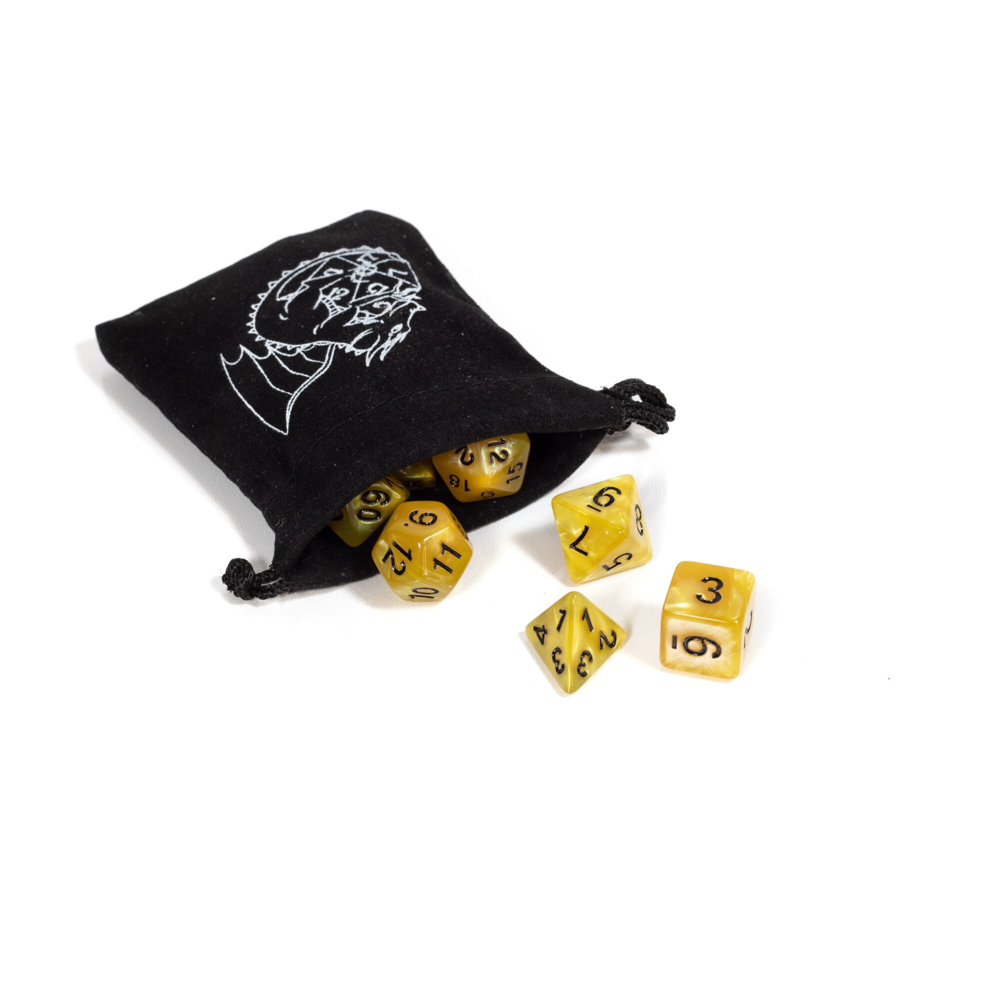 Set 7 zaruri de joc High Voltage, Acrilic, Galben - eMAG.ro