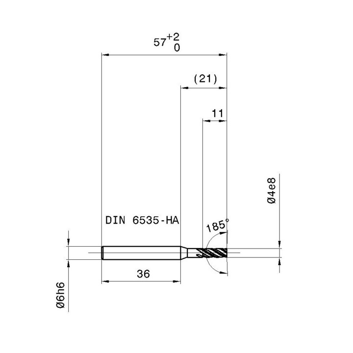 Freza Guhring VHM de carbura solida, Ø 4.000 mm, FIRE, Dreapta, 4 taisuri, DIN 6535-HA - eMAG.ro
