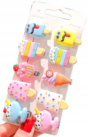 Set 10 clame cu acadele colorate, Edibazzar, Metal/Plastic, Multicolor ...