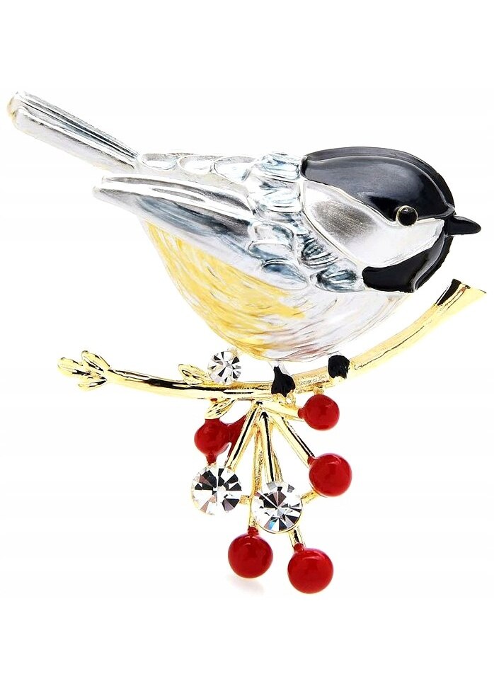 Brosa de dama, Edibazzar, Tip pasare, Metal, Multicolor - eMAG.ro