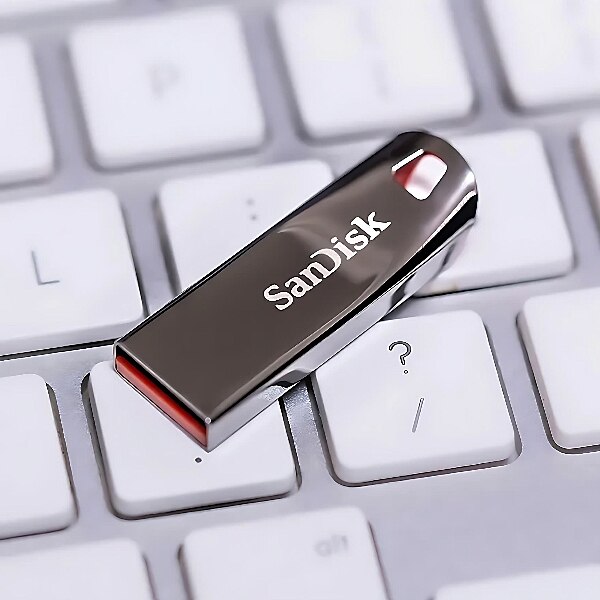 Stick de memorie SanDisk, capacitate 64GB, USB 2.0, mic, compact ...