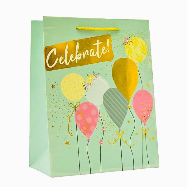 Set de 12 pungi cadou Omega, 18x23x10cm, happy - eMAG.ro