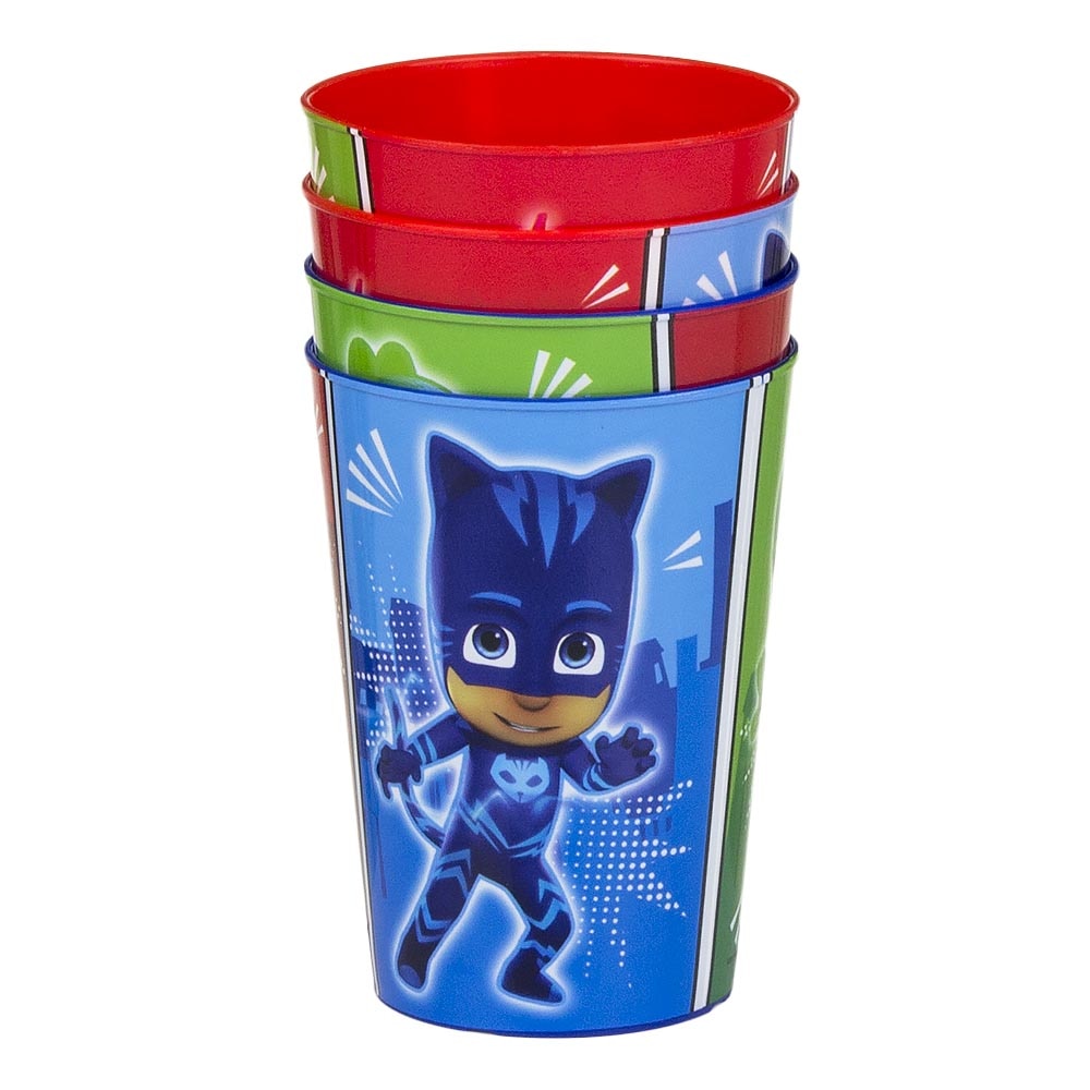 Set 4 pahare plastic, PJ Masks, 280 ml Multicolor 280 ml - eMAG.ro