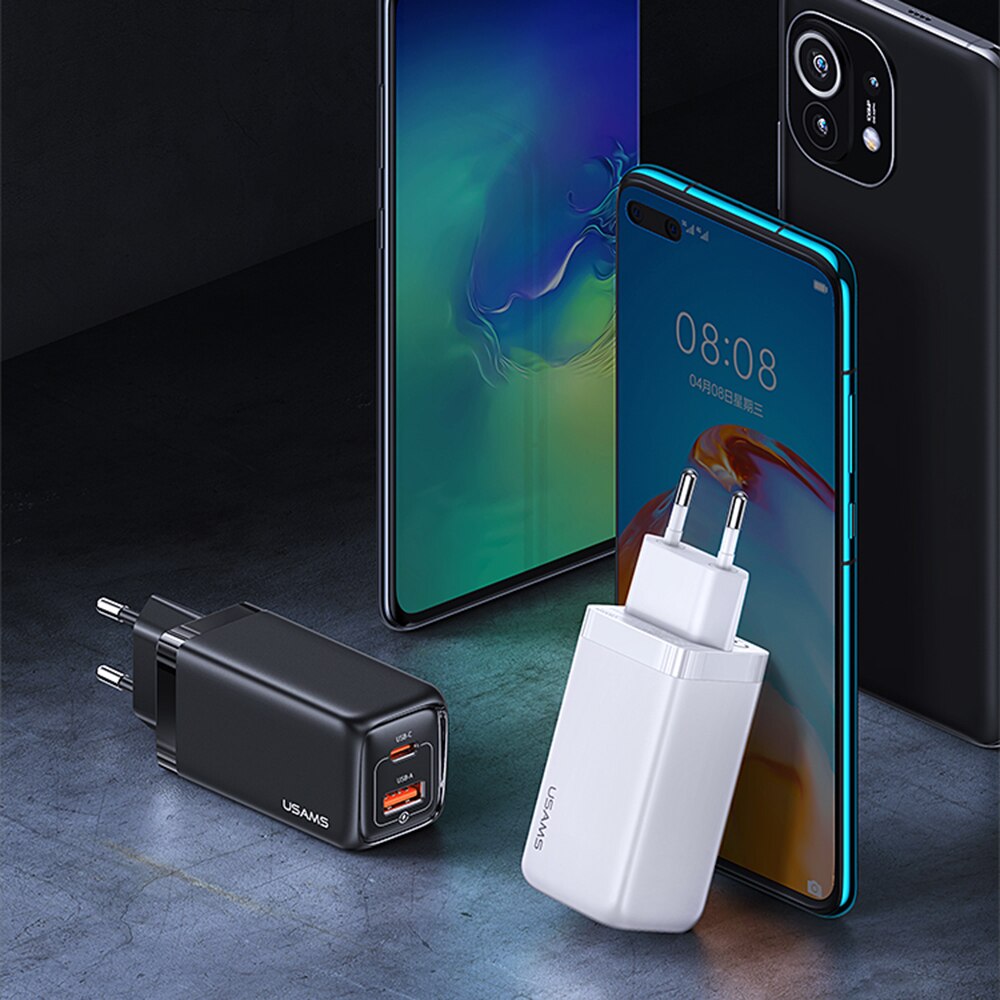 Incarcator Priza Type-C, USB 65WUSAMS Super Si, T47, Alb - eMAG.ro