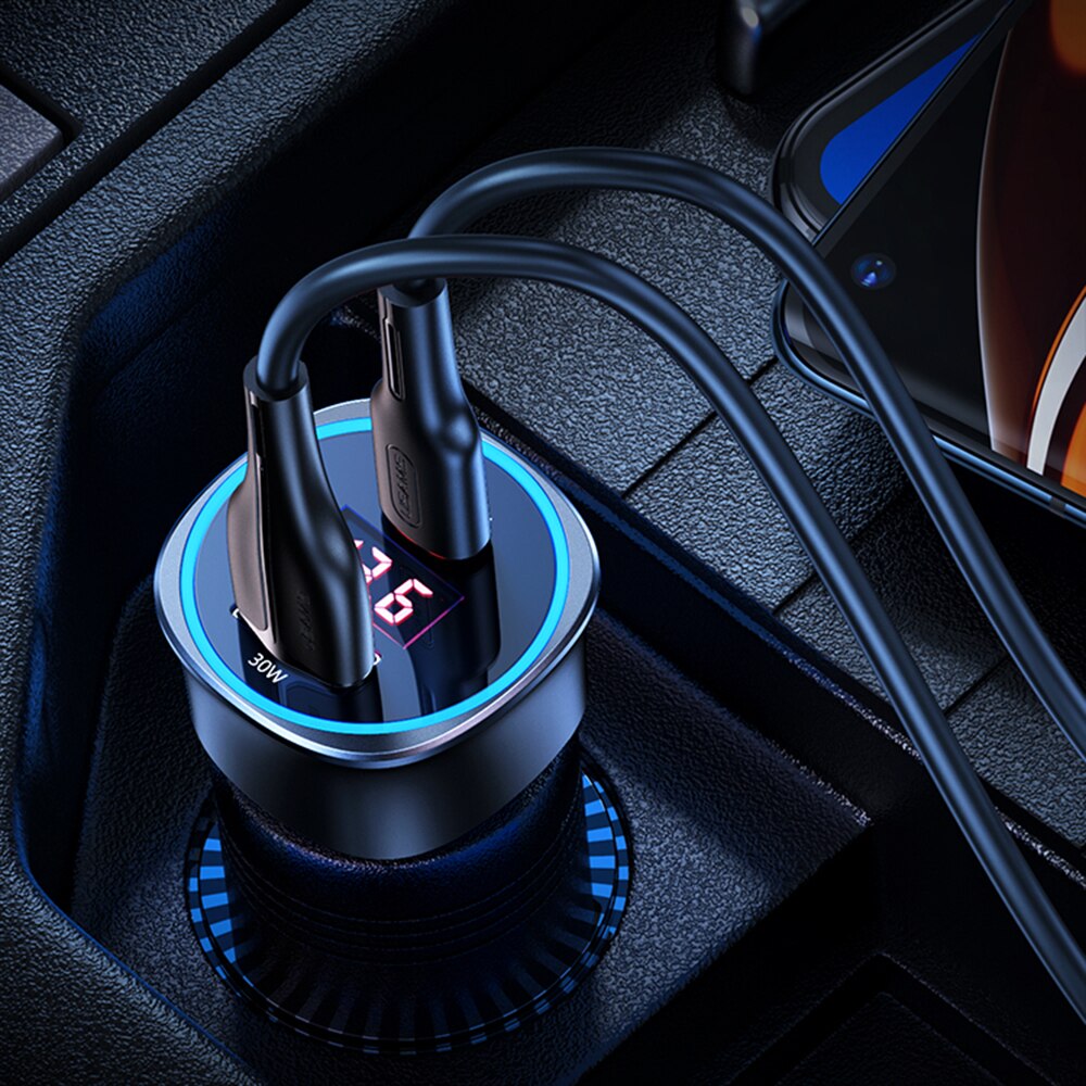 Incarcator Auto USB, Type-C PD95W 3.25AUSAMS C26 Dual Port, US-CC146 ...