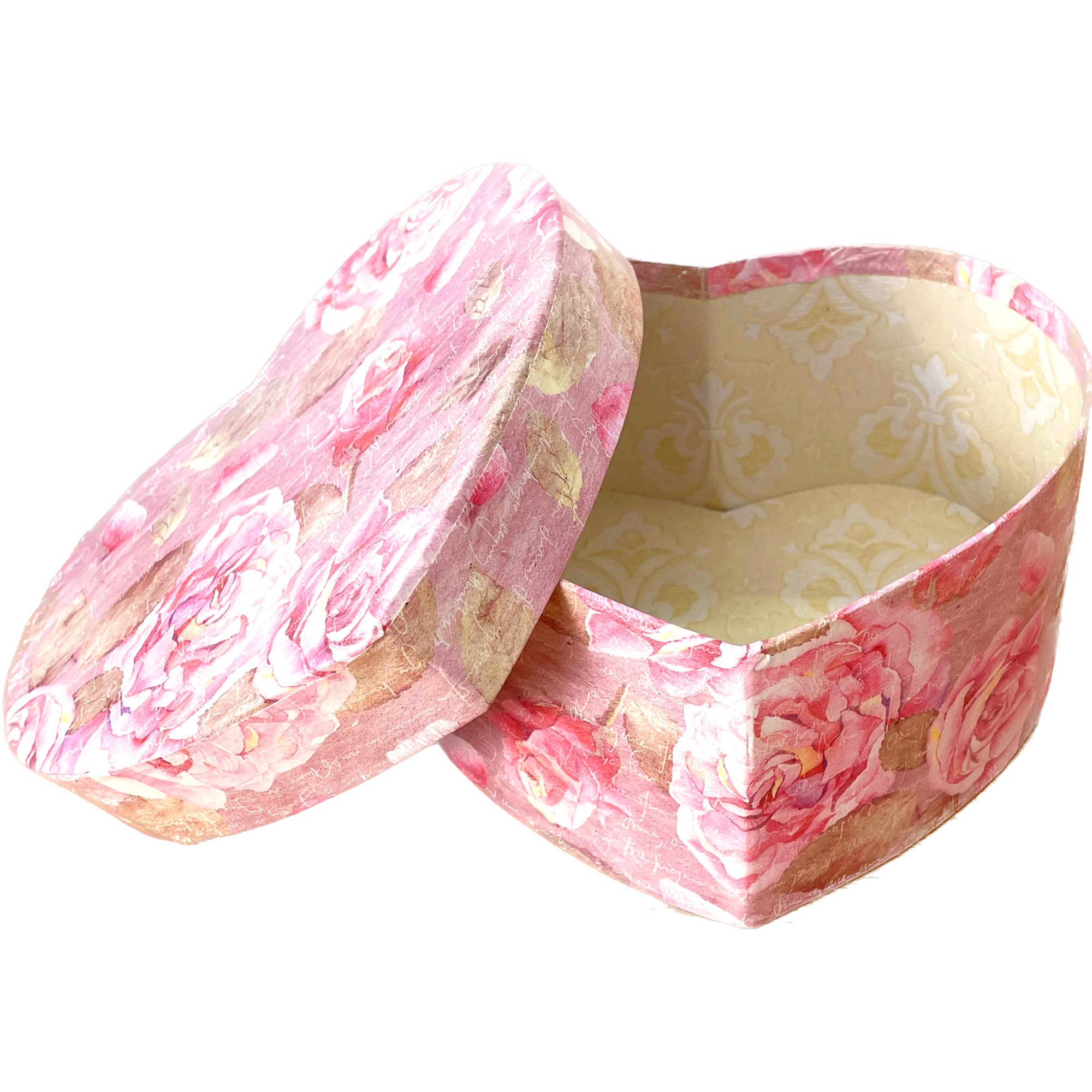 Cutii decorative in forma de Inima, Roz, Set x3 marimi diferite, 20cm ...