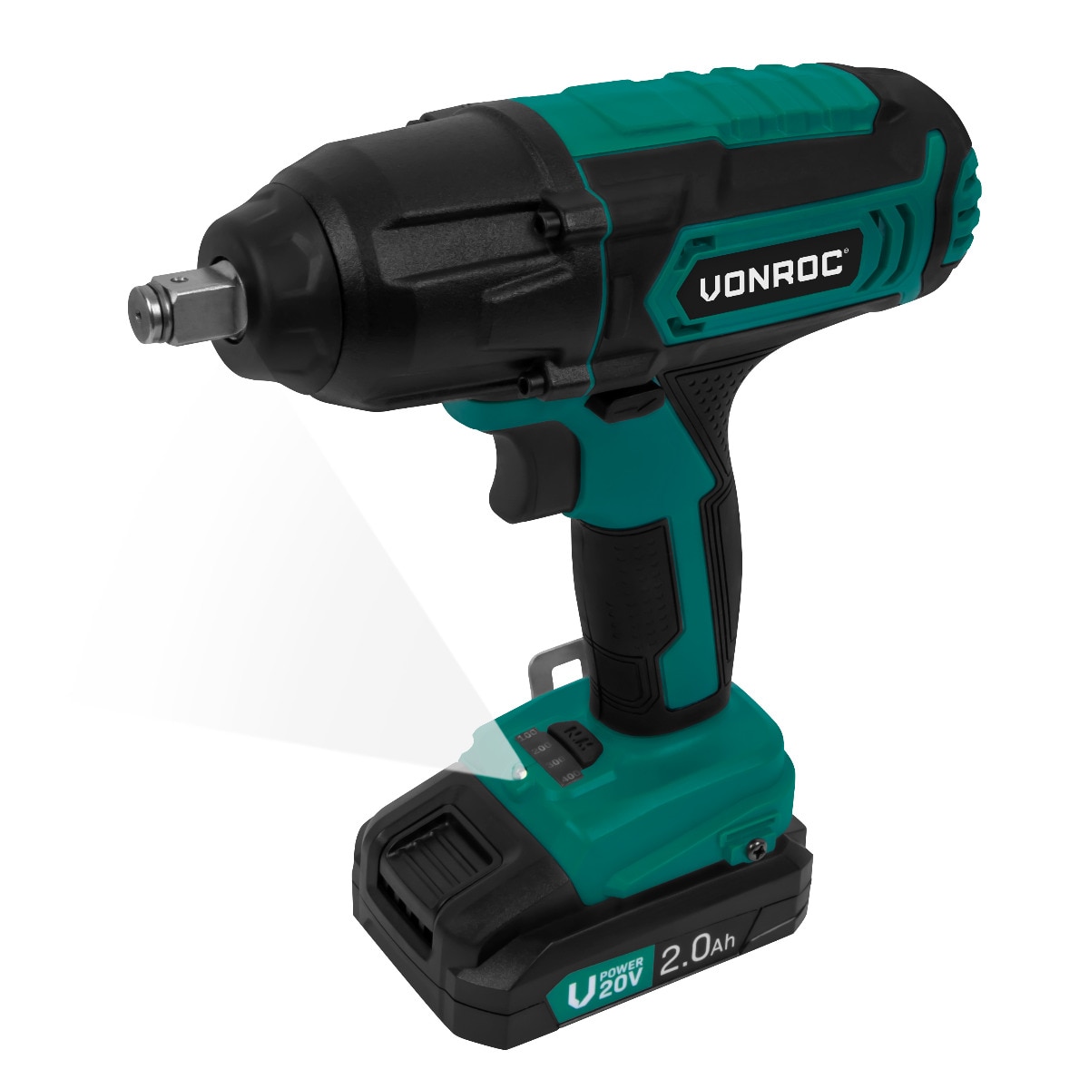 Ударен винтоверт VONROC, SIW502DC, 20 V, 400 Nm, 1 батерия 2.0Ah и ...