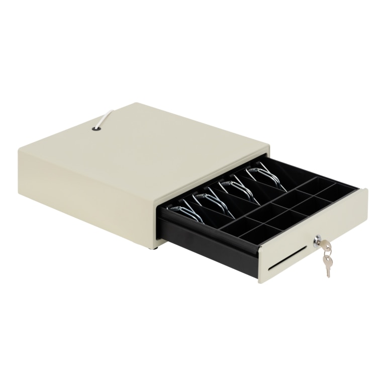 Sertar de bani metalic LARGE Z410, alb - eMAG.ro