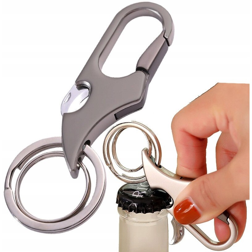 Breloc cu desfacator de sticle, Edibazzar, Metal, Gri - eMAG.ro