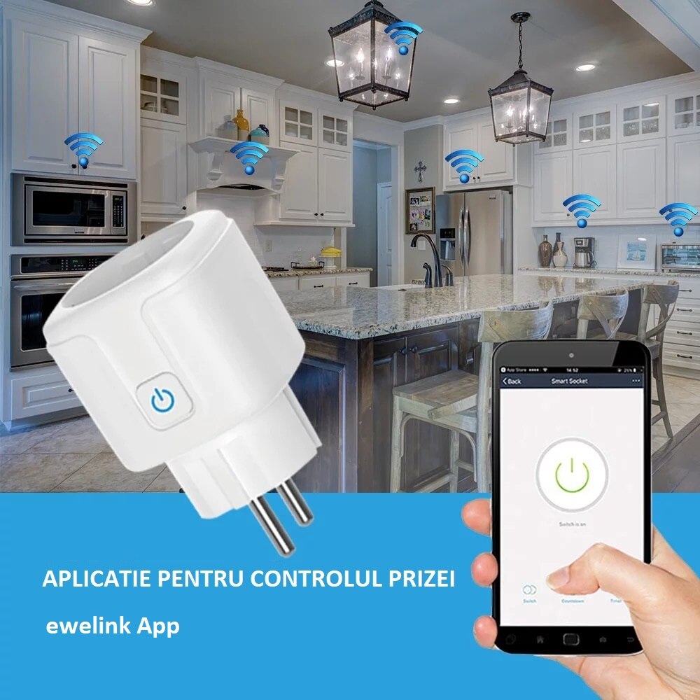 Priza Inteligenta Wireless Cu Contorizare Si Monitorizare Consum ...