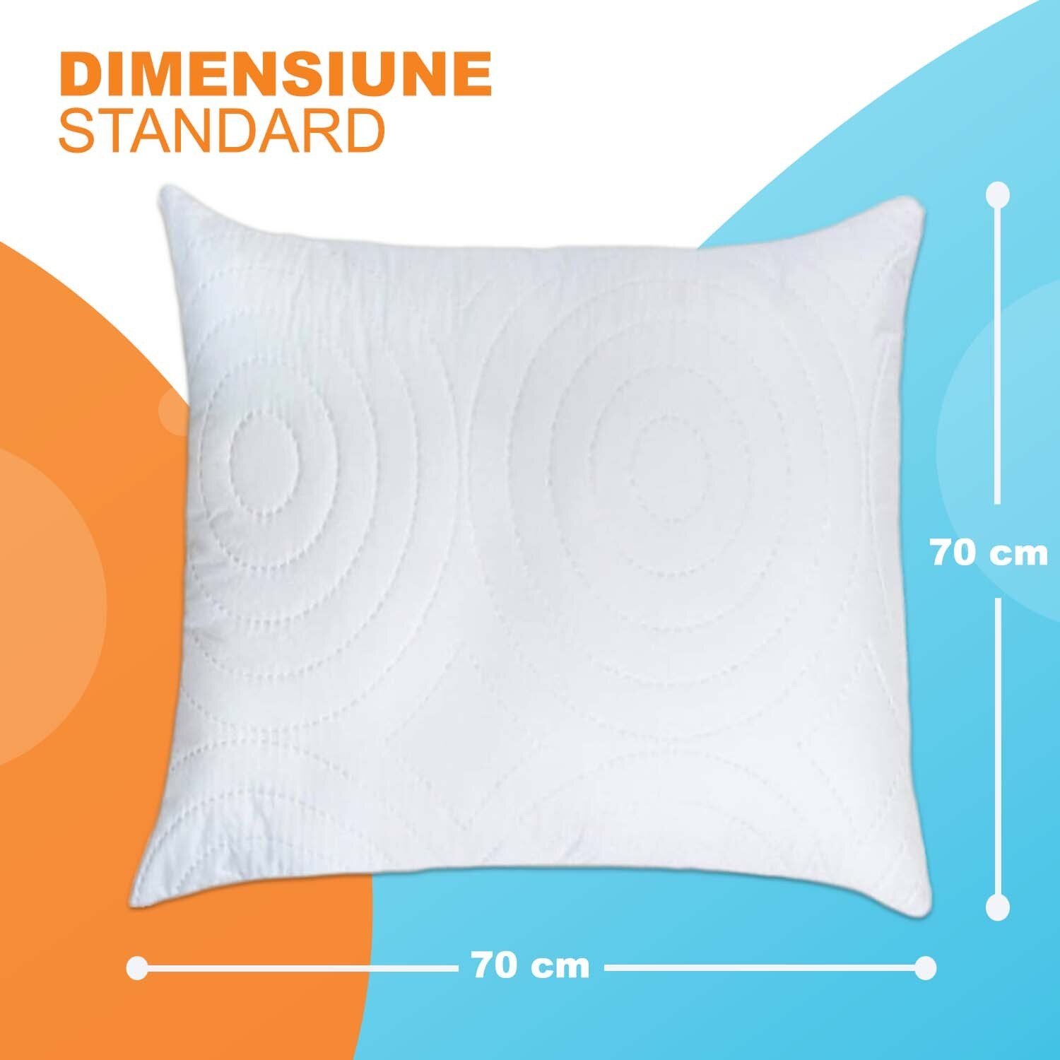 Set de 2 perne Pernador microfibra matlasata, 70x70 cm - eMAG.ro