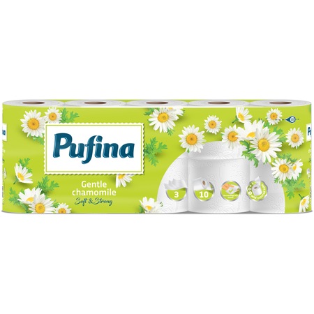 Toalettpapír Pufina Soft Chamomile, 10 tekercs, 3 réteg - eMAG.hu