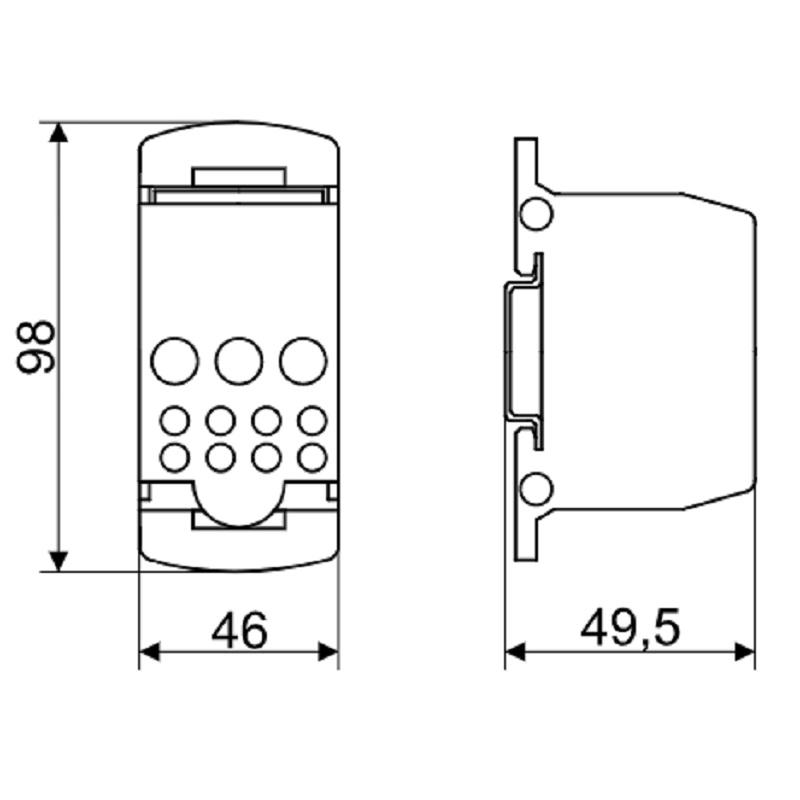 Clema derivatie, Tracon Electric, Plastic/Metal, 500A, 400V, IP20, Alb ...