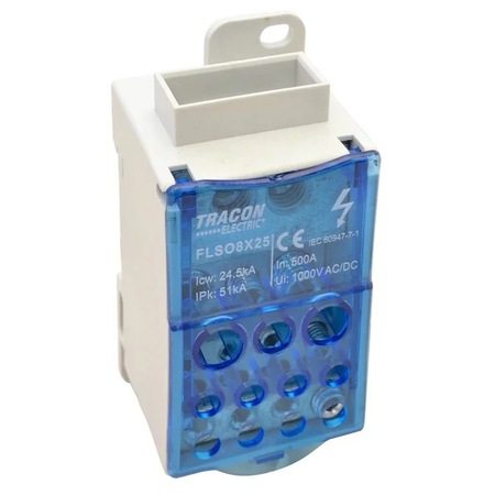 Clema derivatie, Tracon Electric, Plastic/Metal, 500A, 400V, IP20, Alb ...