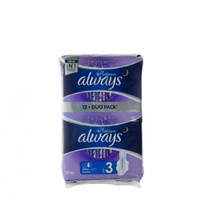 Absorbante Always Ultra Night Platinum, 12 buc - eMAG.ro