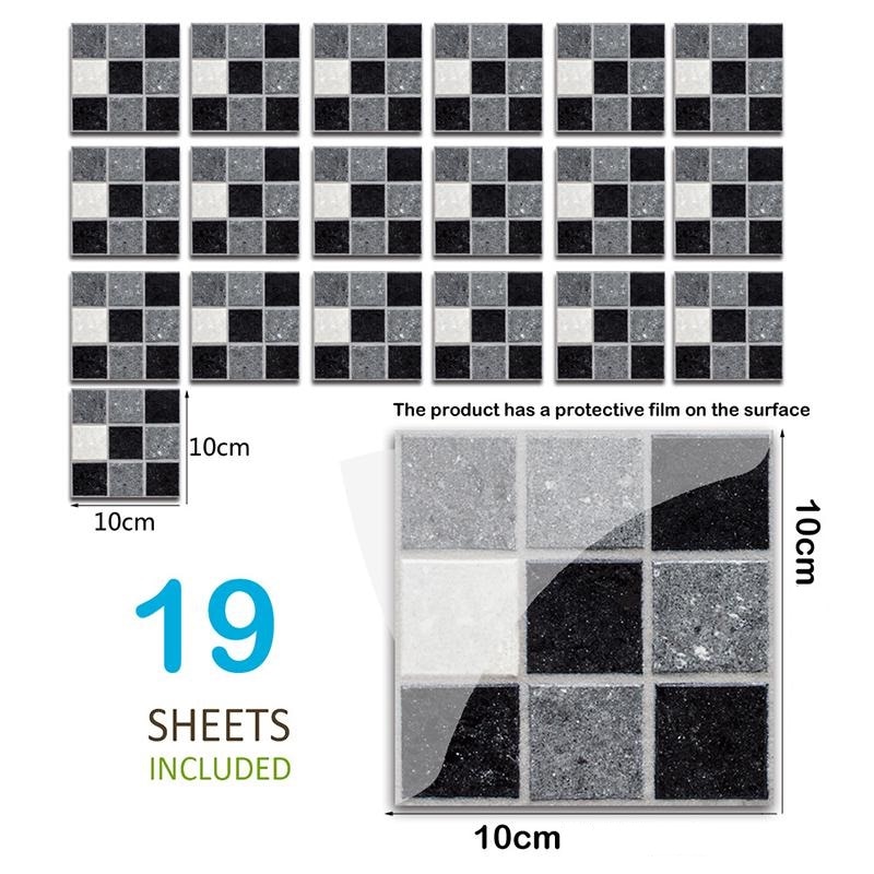 Stickere decorative pentru faianta sau perete Luxer, Set 19 buc, Mozaic ...