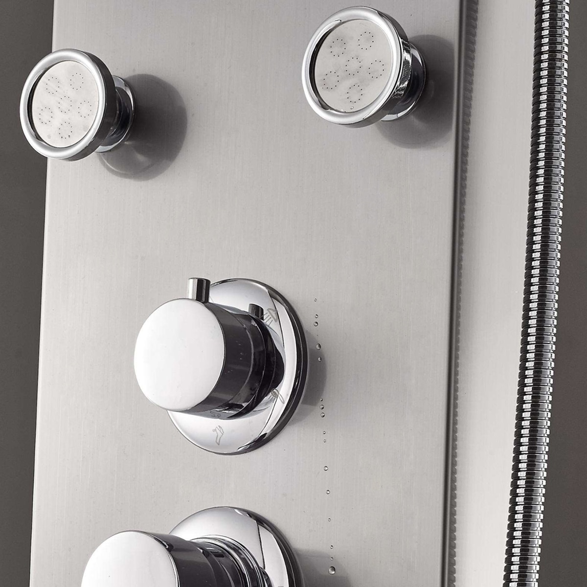 Panou dus hidromasaj inox, Indes, 5 Functii, Argintiu - eMAG.ro