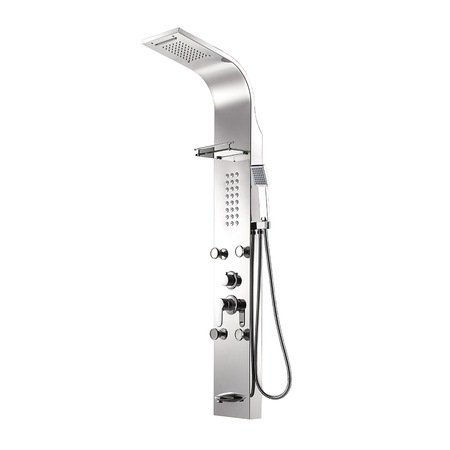 Panou dus hidromasaj inox, Indes, 5 Functii, Argintiu - eMAG.ro