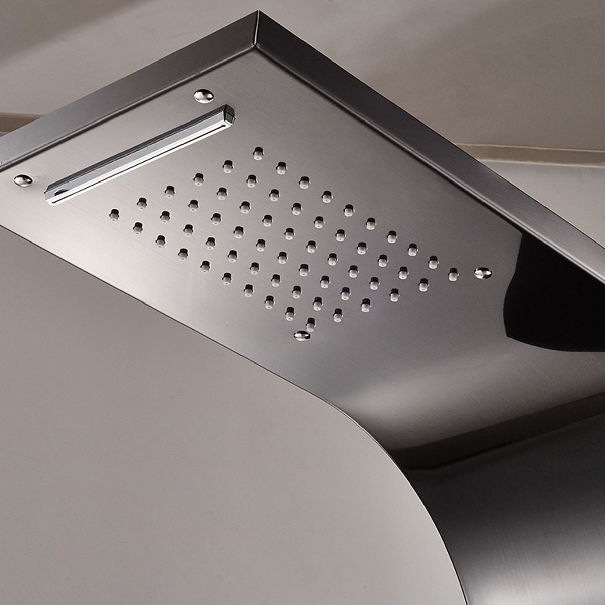 Panou dus hidromasaj inox, Indes, 5 Functii, Negru - eMAG.ro