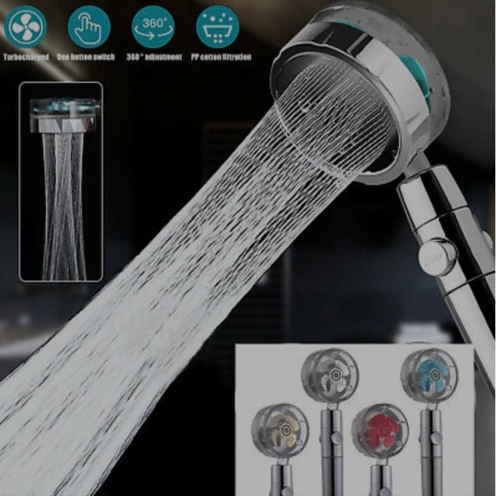 Para cap de dus, cu elice, filtru, conexiune 1/2” rosu - eMAG.ro