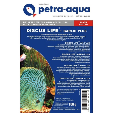 Hrana congelata cu usturoi pentru pesti ornamentali, DISCUS LIFE GARLIC ...