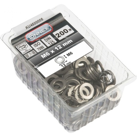 Blister 200 saibe plate inox, M6, inox A2, DIN 125, Connex - eMAG.ro