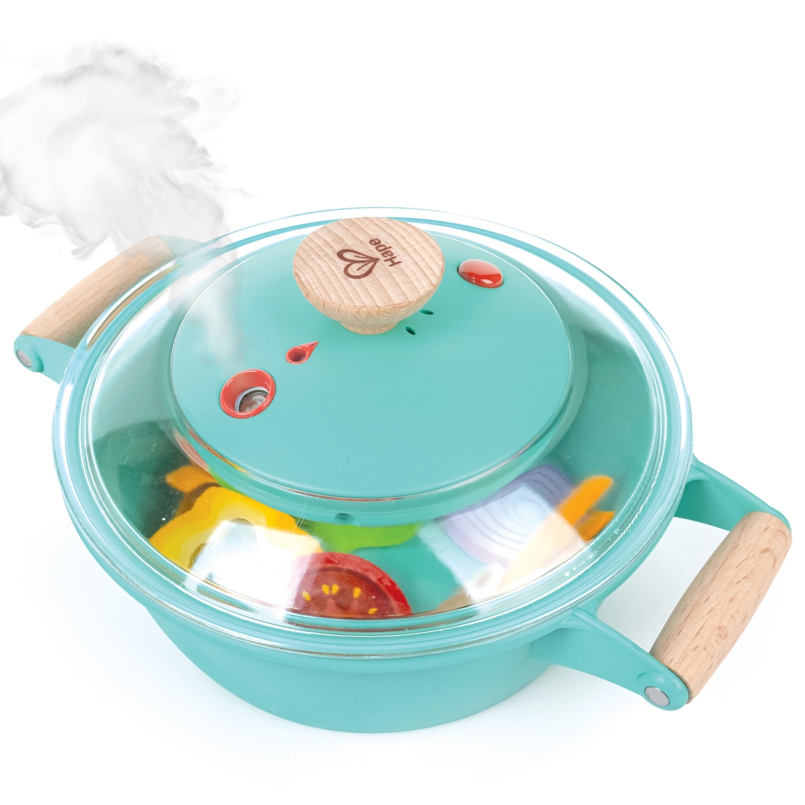 Set de gatit pentru copii, Hape, Cuptor cu aburi si oala pentru supa 2 ...