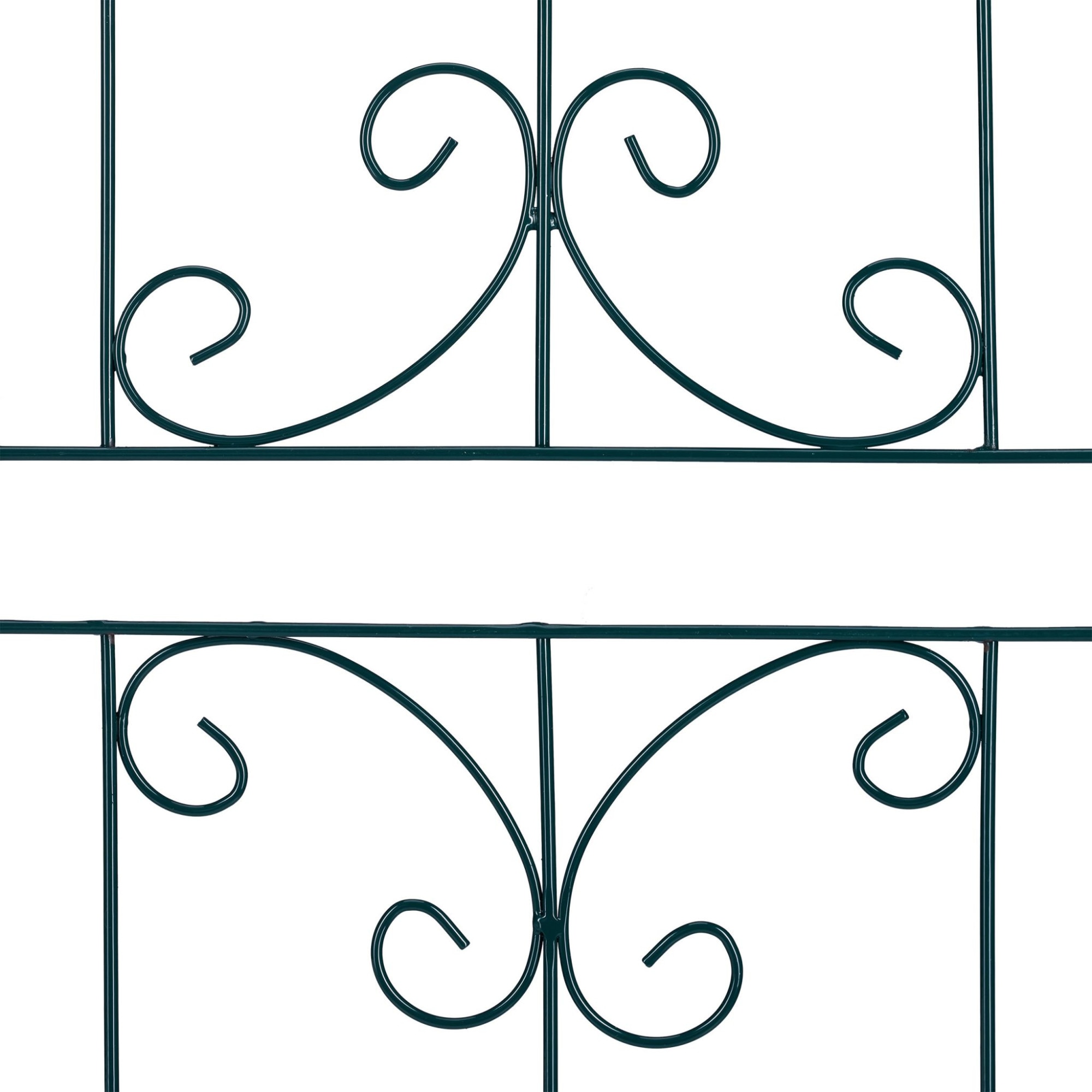 Set 2 arcade metalice de gradina pentru flori cataratoare, verde inchis ...