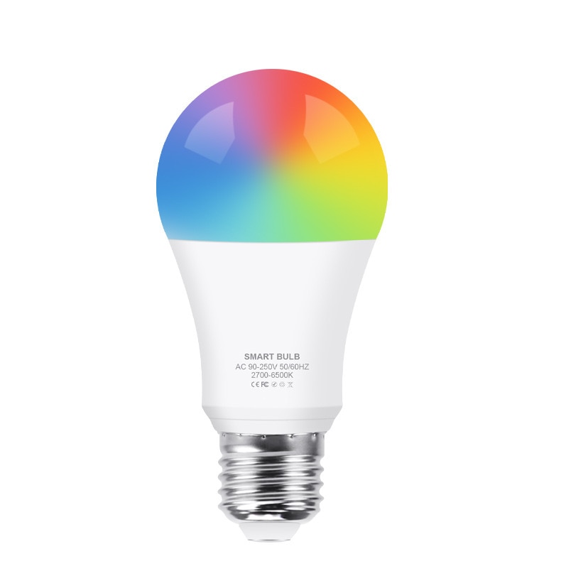 Bec LED RGB inteligent 9w Tuya Google Assistant si Amazon Alexa - eMAG.ro