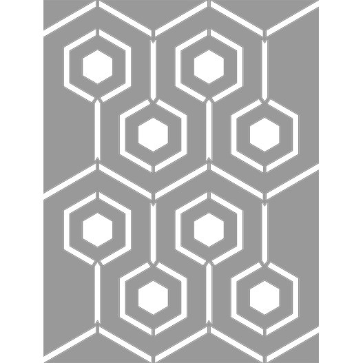 Sablon 48 * 64cm Refolosibil Repetitiv Hexagon - SP187 - Inclus Sablon ...