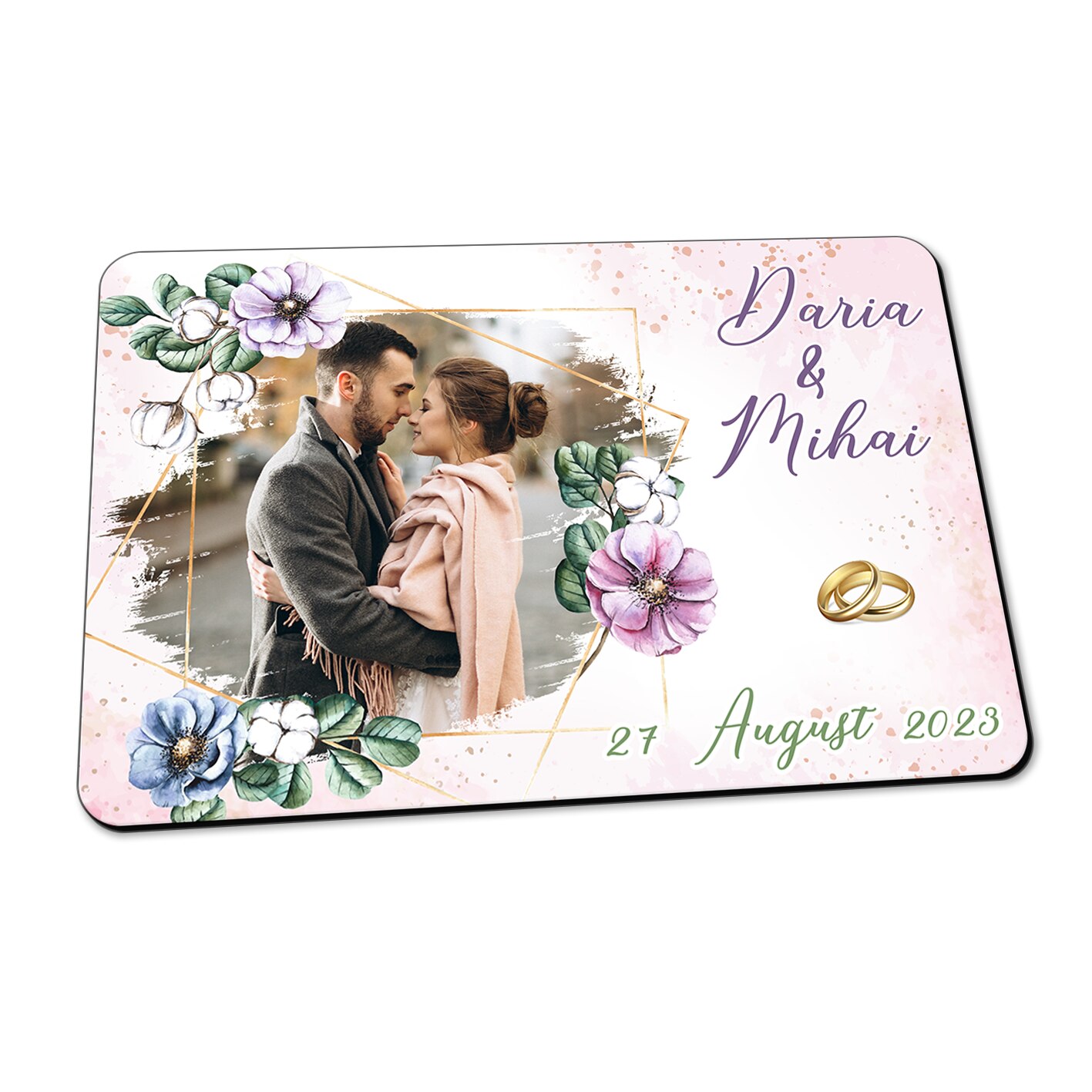 Set 10 bucati, Magnet marturie nunta, Save the date, personalizat cu ...
