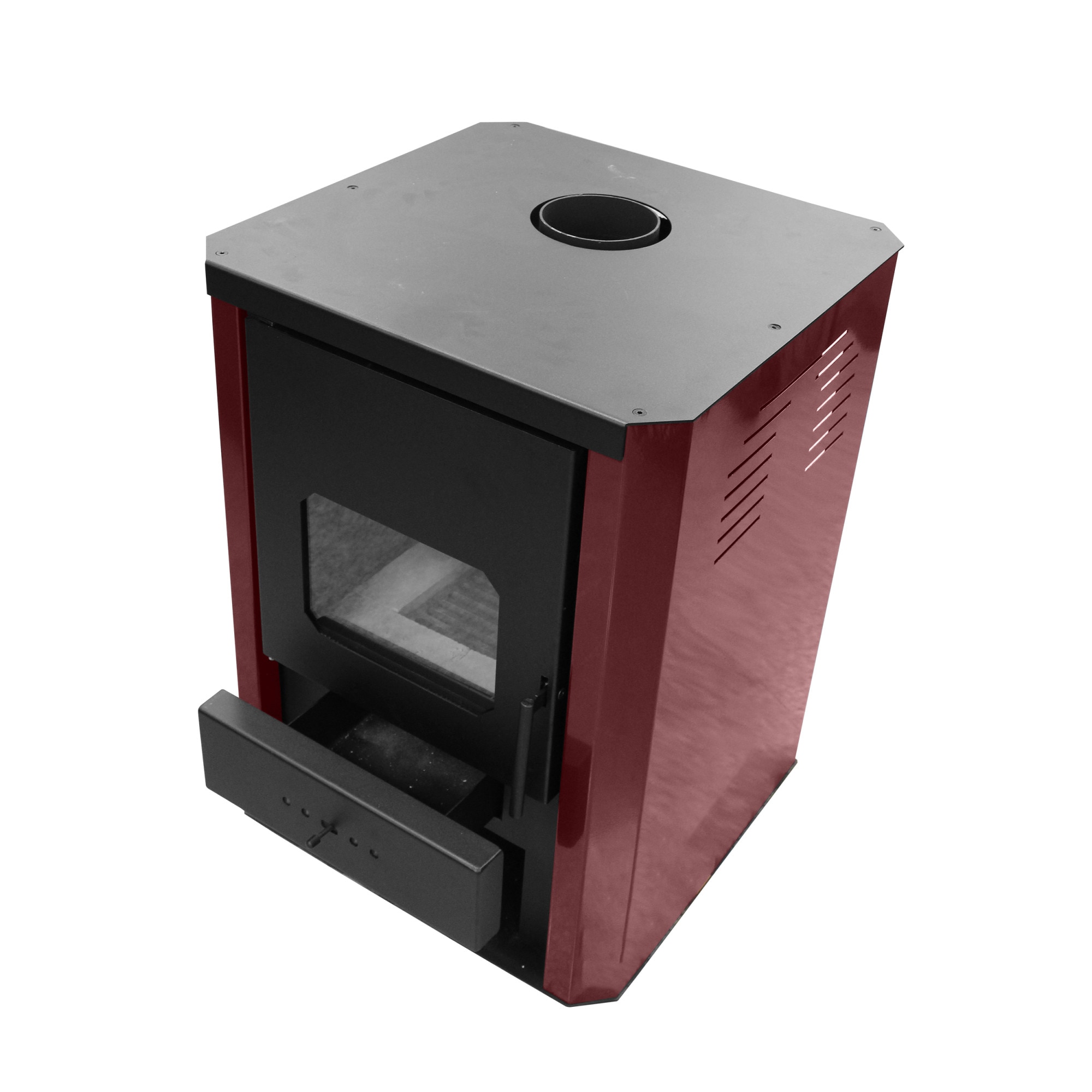 Set Termosemineu pe lemne, brichete si carbune Fornello Rimini Bordeaux ...