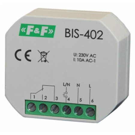 Bistabil relé BIS-402, F&F, 230V AC, LED - eMAG.hu