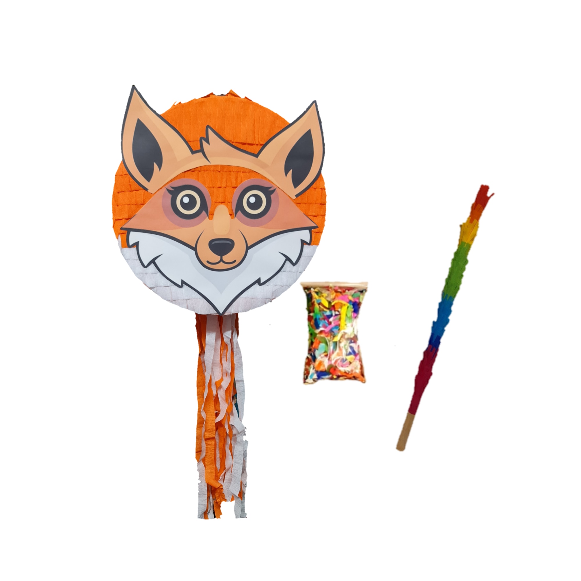 Pinata Fox с пръчка и конфети Pinastar - eMAG.bg