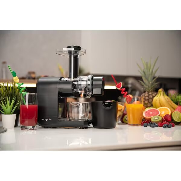 Storcator fructe si legume MYRIA, 0.5l, 200W, 2 trepte viteza, negru ...