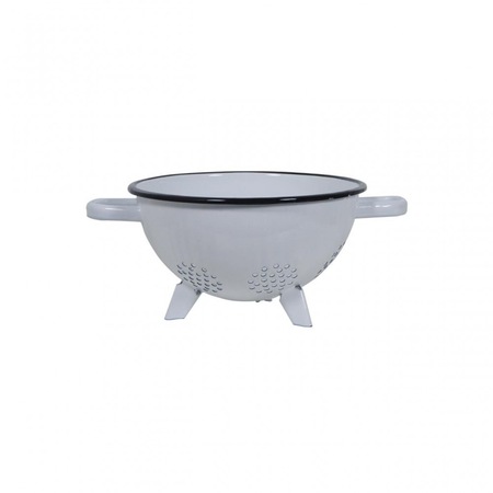 Strecuratoare alba emailata pentru paste 24cm - eMAG.ro