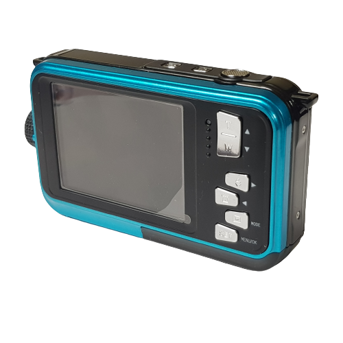 Camera Foto Subacvatica 24MP, zoom digital 16x, Albastru - eMAG.ro