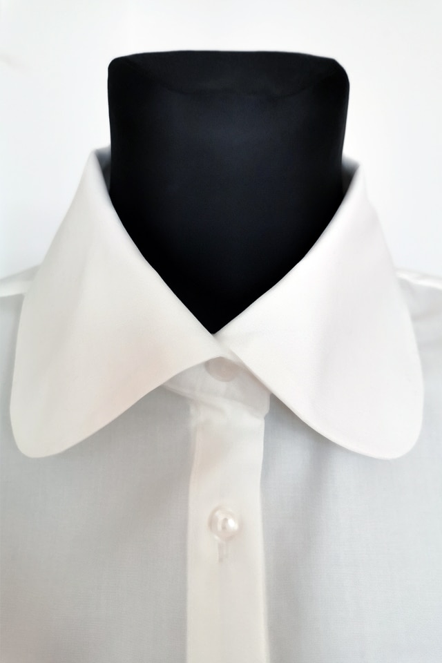 Guler de camasa detasabil, Maralyn, alb, rotund, clasic, bumbac, marime ...