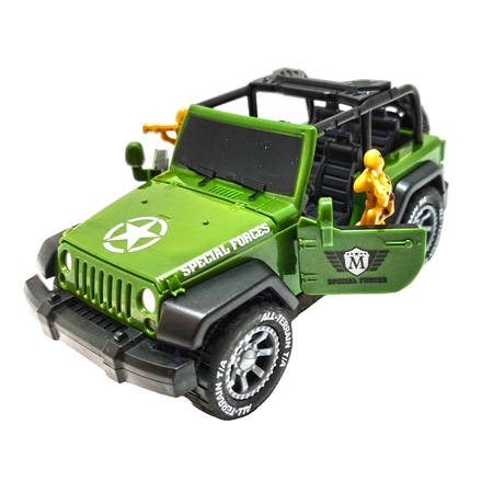 Masina militara de teren 20 cm cu doi soldati, lumini si sunete - eMAG.ro