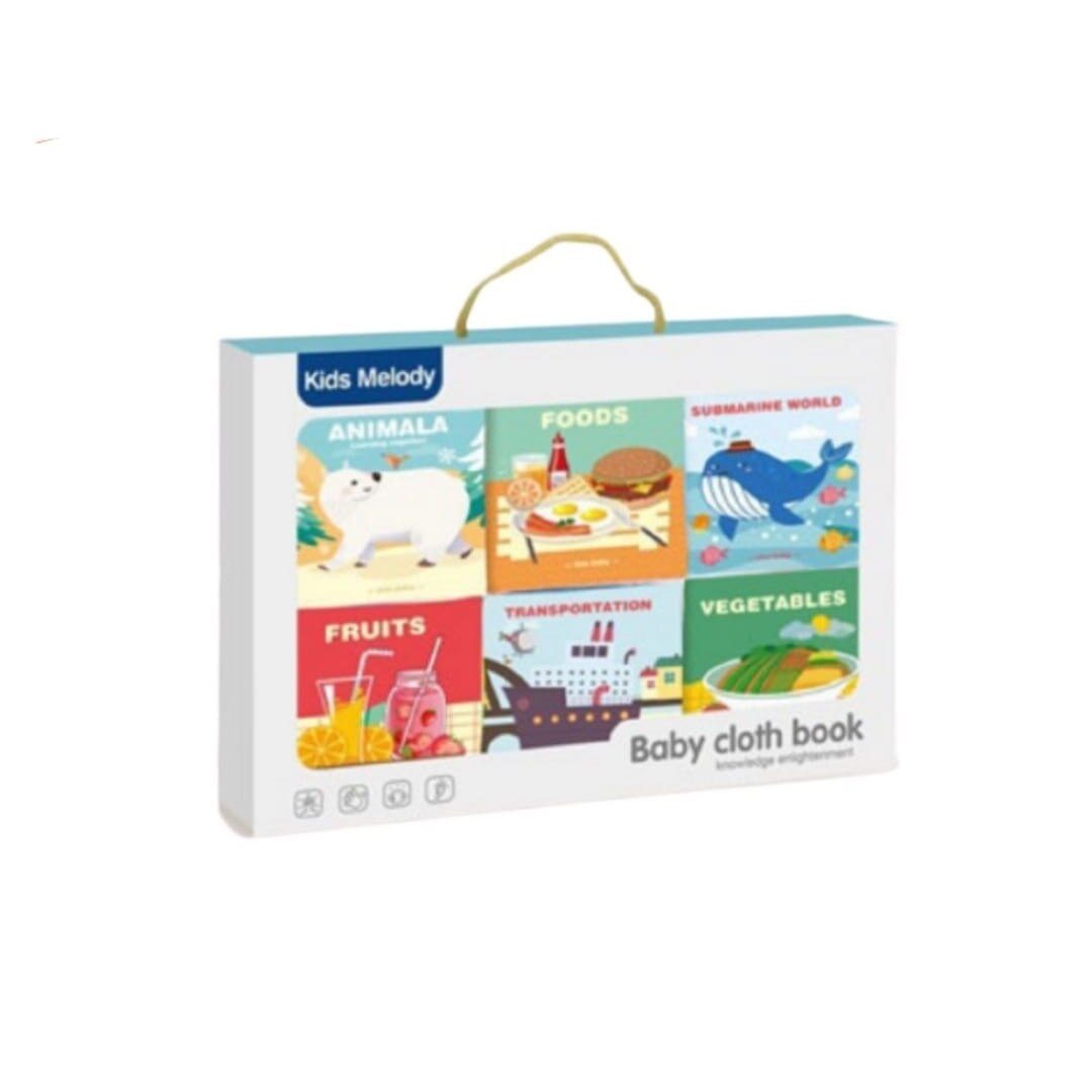 Set 6 carticele textile educative cu pagini chitaitoare si fosnaitoare ...