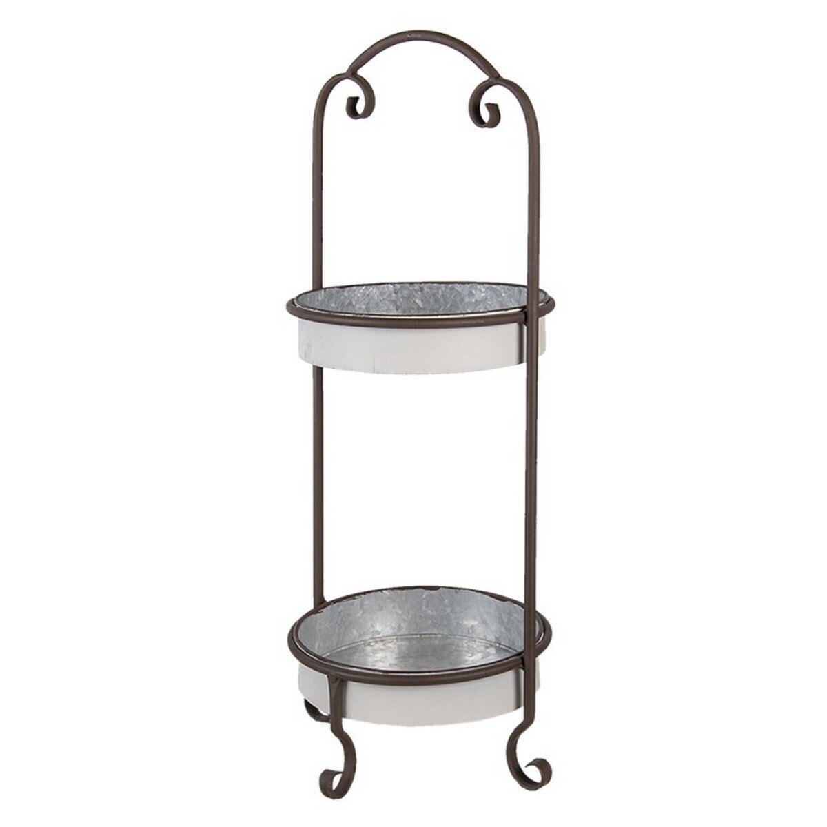Platou 2 etaje metal alb maro 29x64 cm - eMAG.ro