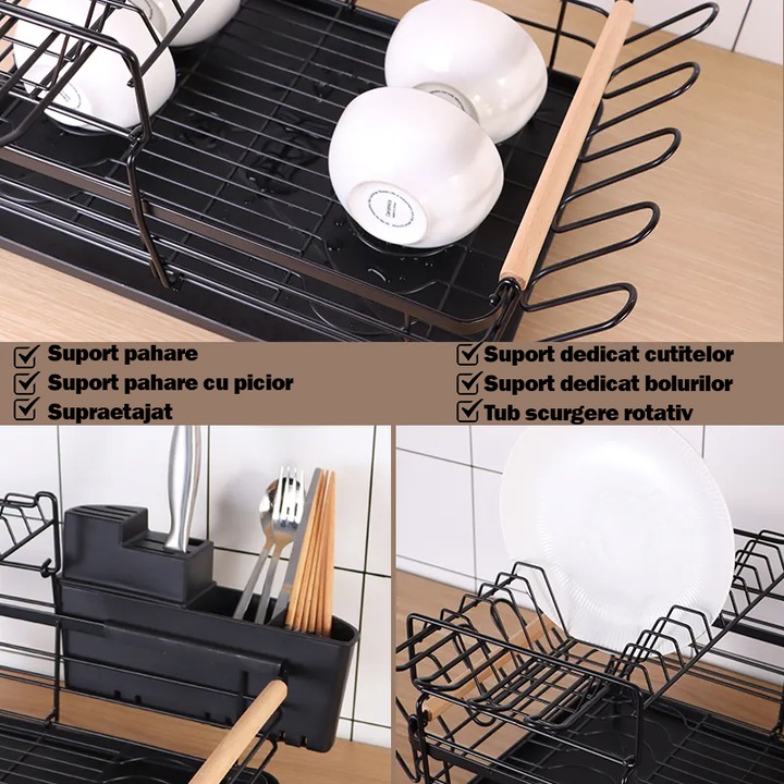 Scurgator, picurator vase chiuveta etajat, vintage, suport tacamuri ...