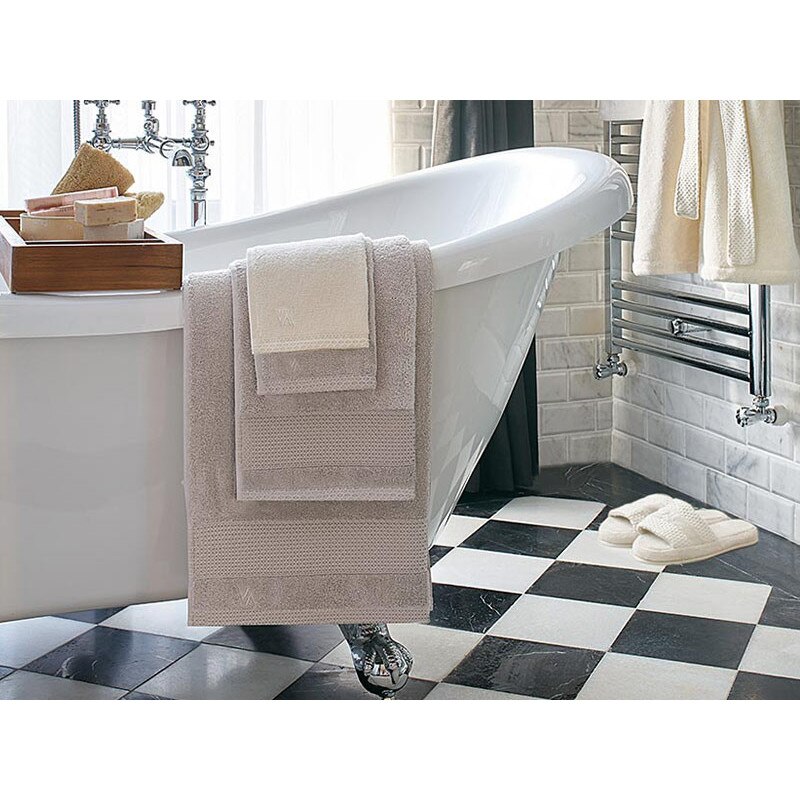 Set 3 Prosoape de baie, Valeron, Bej, Bumbac 100% - eMAG.ro