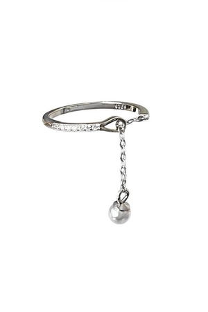 Inel de logodna din argint 925 Silver Pearl argintiu cu pietre de zirconiu si perla atasata ...