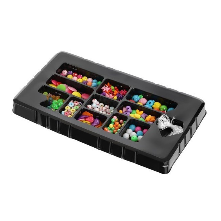 Set pentru confectia de bratari, margele colorate, Kruzzel - eMAG.ro