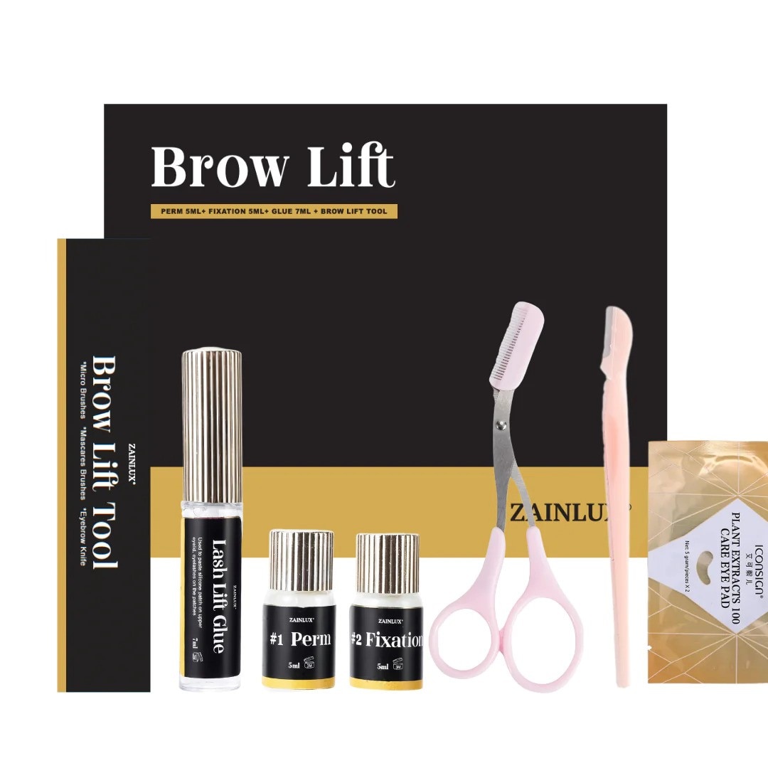 Kit de laminare sprancene, 8 accesorii cu plasturi hidratanti, Zainlux ...