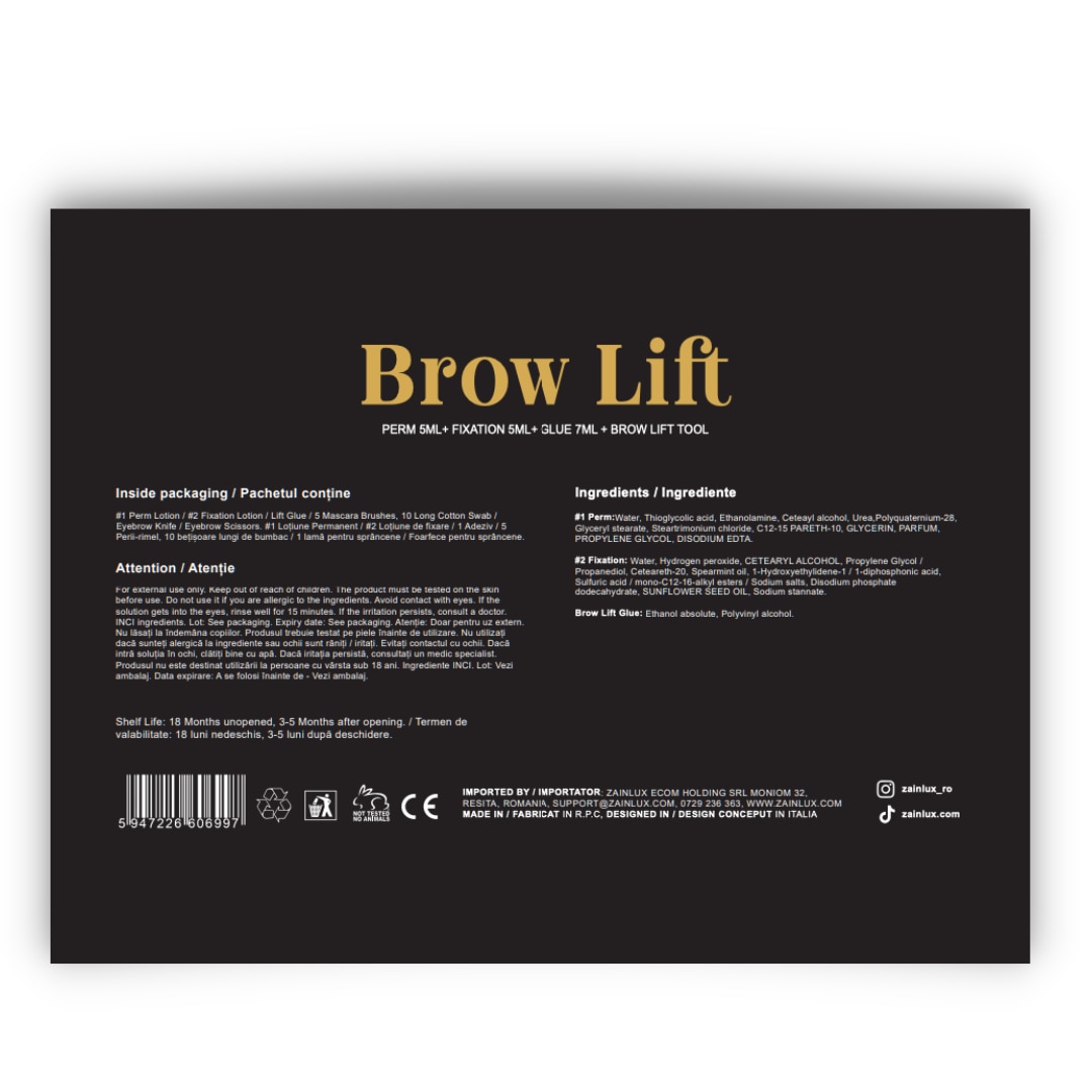 Kit de laminare sprancene, 8 accesorii cu plasturi hidratanti, Zainlux ...