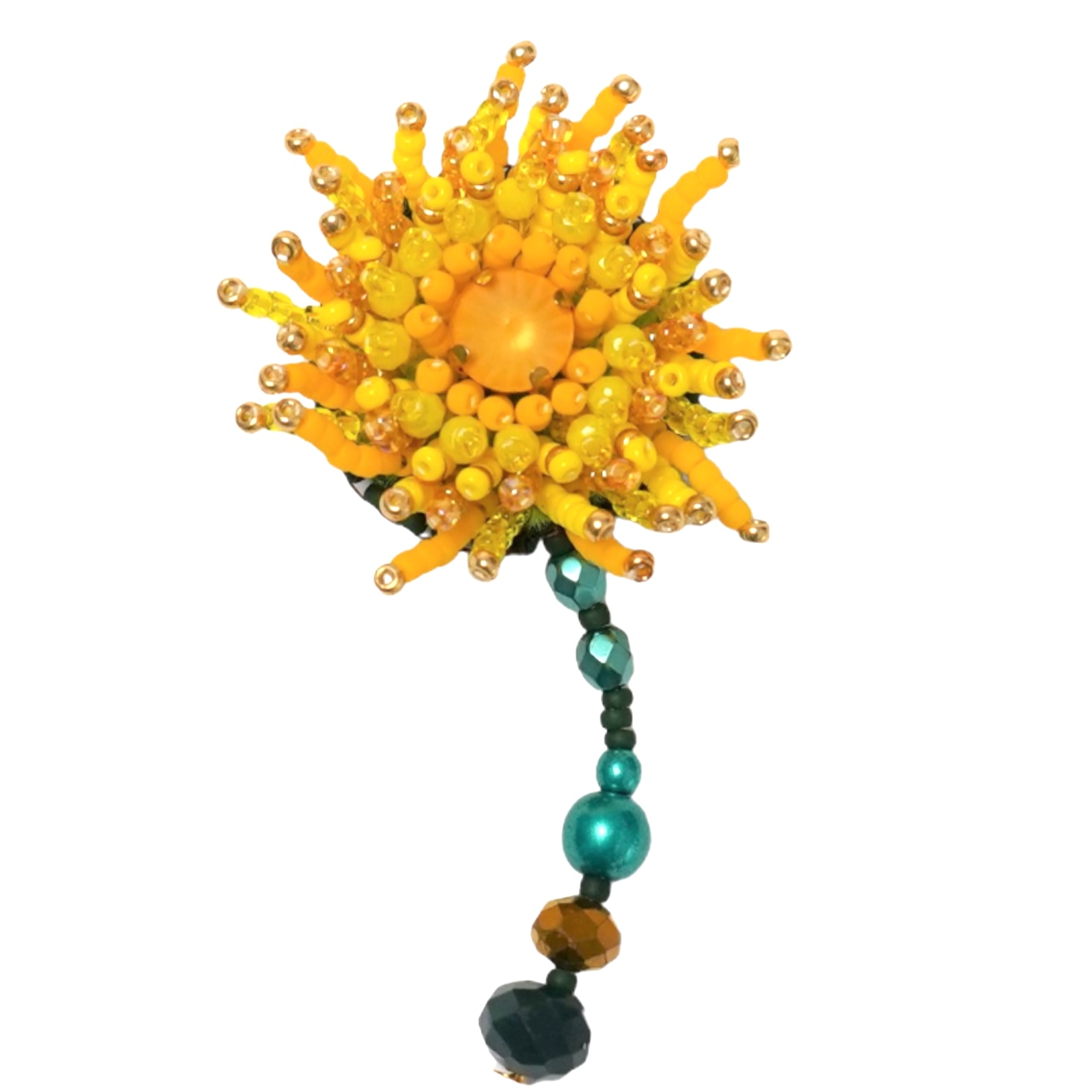 Brosa Handmade, Floare Papadie, Galben, 6,5x2,5 Cm - eMAG.ro