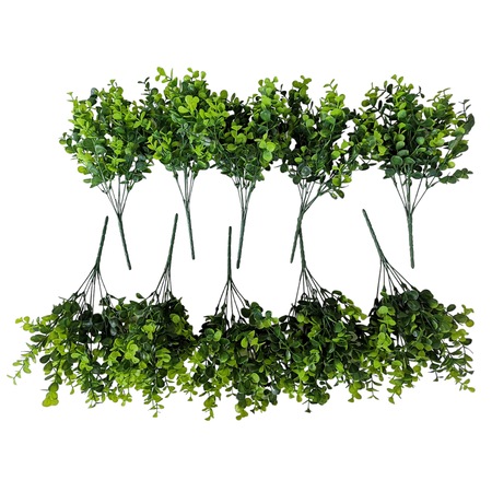 Set de 10 buchete de verdeata decorativa artificiala, Dady, buxus verde ...